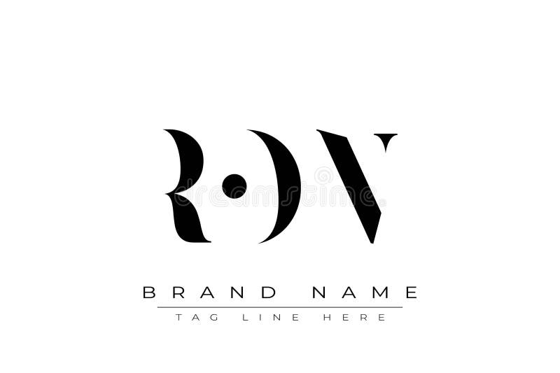 RON Abstract Letter Logo Design Stock Vector - Illustration of gold ...