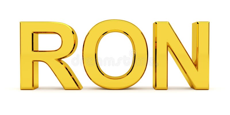 RON Romanian Leu Currency Code Stock Illustration - Illustration of ...