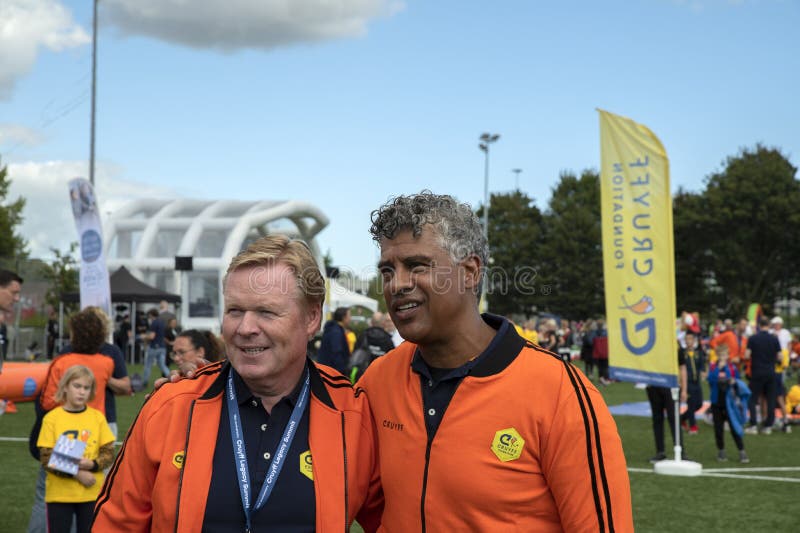 Ronald Koeman and Frank Rijkaard at Amsterdam the Netherlands 21-9-2022 ...