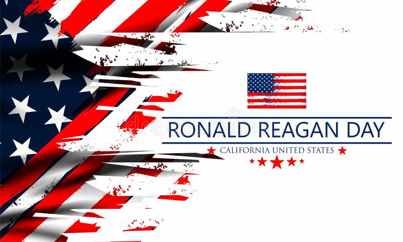 Ronald Reagan Day Text Desing Stock Illustration - Illustration of font ...