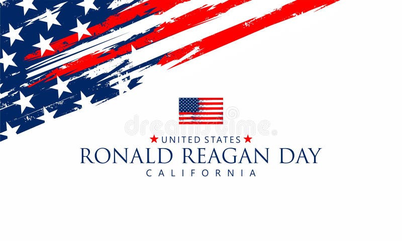 Ronald Reagan Day Text Desing Editorial Photo - Image of campaign ...