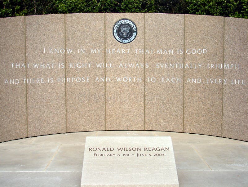Ronald Reagan Memorial editorial stock photo. Image of tombstone - 2579188