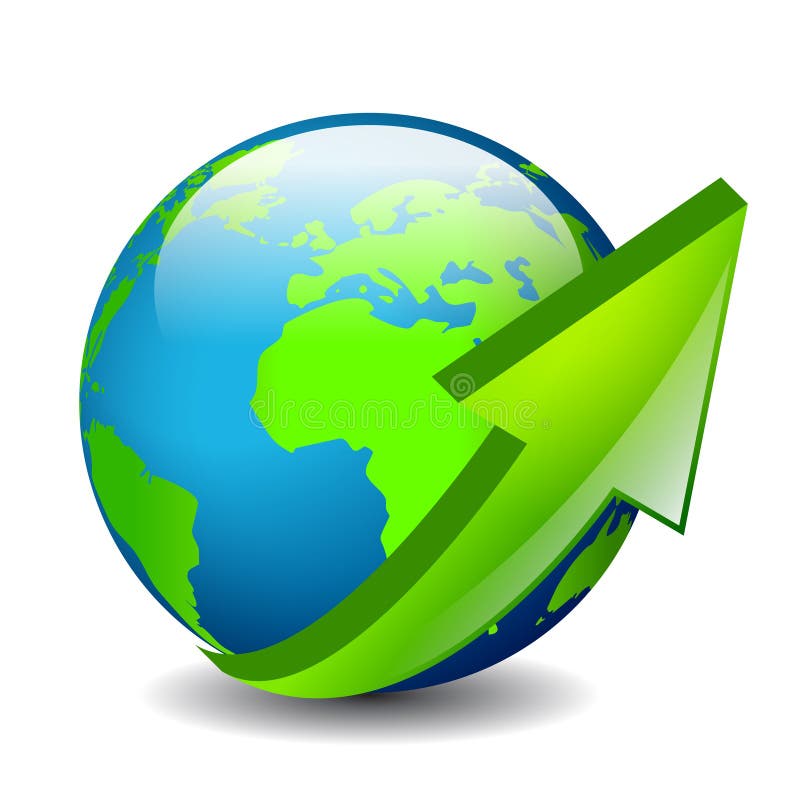 Rond de wereld vector illustratie. Illustration of illustratie - 27551235