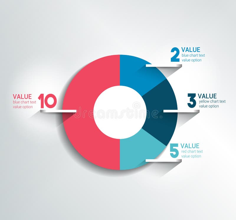 Rond, Diagramme De Cercle, Graphique Simplement Couleur Editable ...