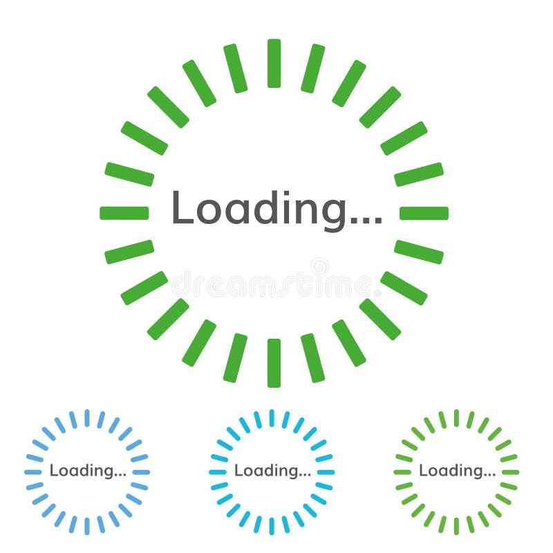 Rond Groen Teken Van Lading Vector Ronde Pre-loader Vector Illustratie ...