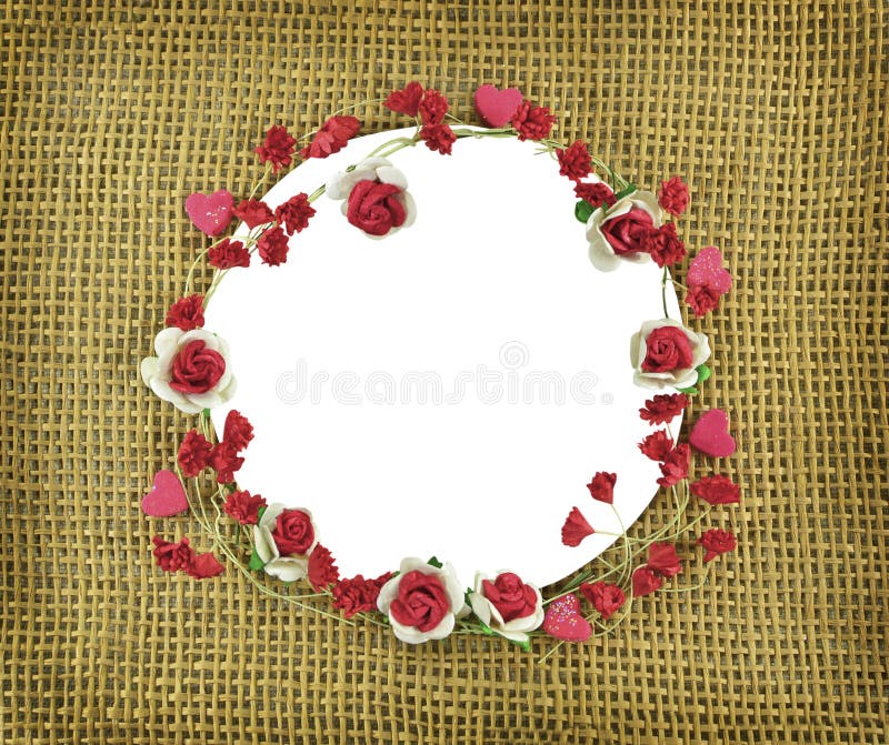 Rond Kader Met Roze Slinger Stock Foto - Image of bloei, decoratie ...
