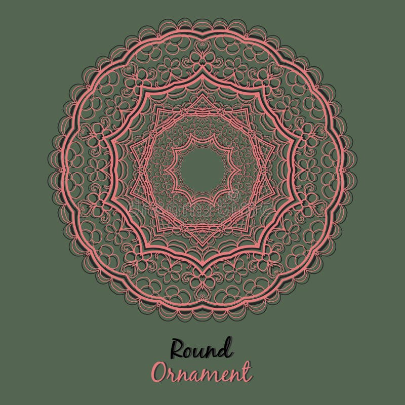 Rond Ornament 1 vector illustratie. Illustration of dekking - 54302631