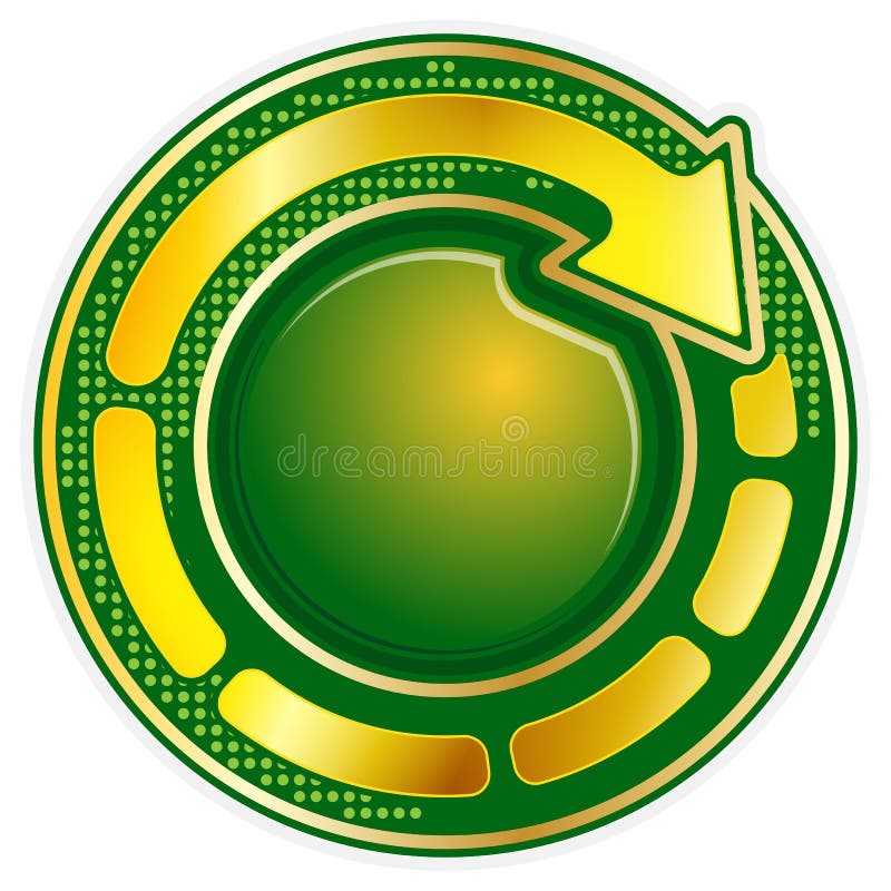 Rond pictogram met pijl vector illustratie. Illustration of pijl - 32645716