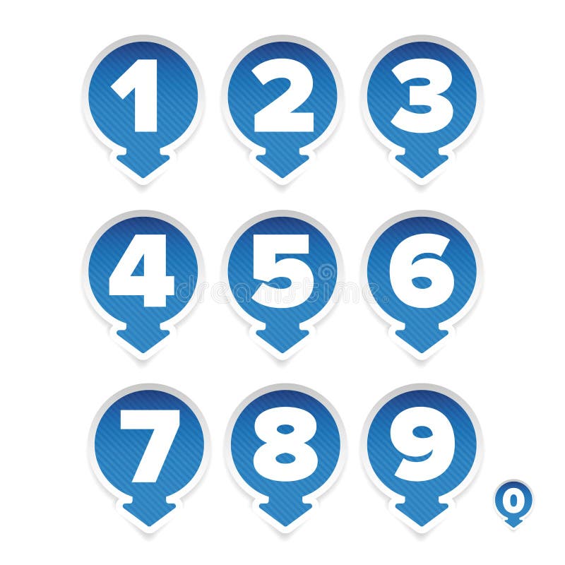 Ronda Determinada Del Número Con La Flecha Ilustración del Vector ...