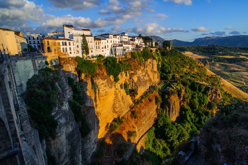 Ronda landscape stock image. Image of tourism, bridge - 64851209