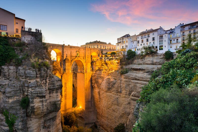 Ronda Spain Bridge imagem de stock. Imagem de espanhol - 56622735