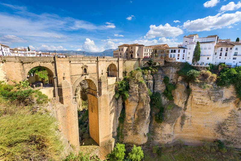 Ronda Spain Bridge stock image. Image of historical, river - 68463999