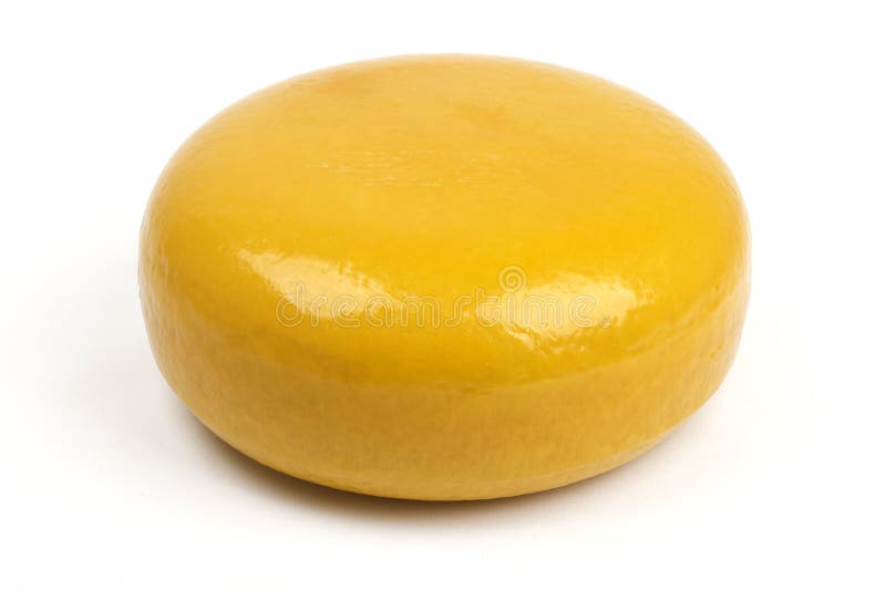 Ronde gele kaas stock afbeelding. Image of voedsel, besnoeiing - 22668567