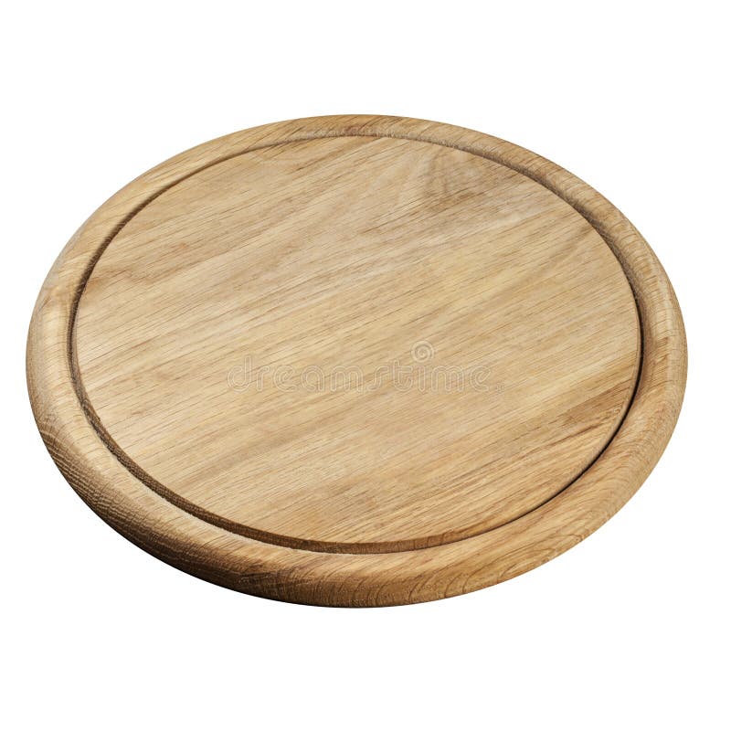 Ronde Houten Geïsoleerdea Broodplank Stock Afbeelding - Image of ...