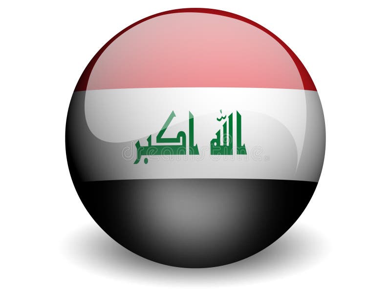 Ronde Vlag van Irak stock illustratie. Illustration of staat - 4669530