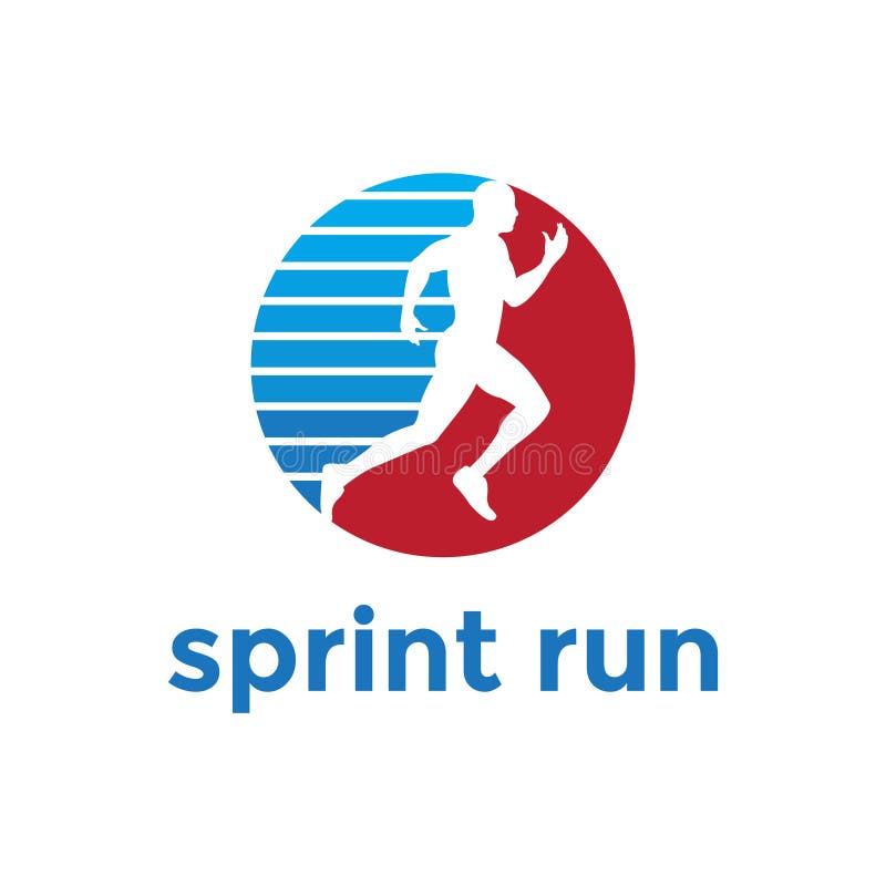 Sprint Sport Vector Line Icon. Sprinter Running in Athletic Track Stock ...