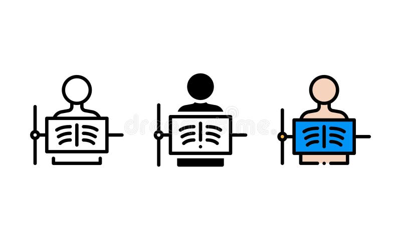 Rontgen Icon. Vector Icon with Outline, Glyph, and Filled Outline Style ...