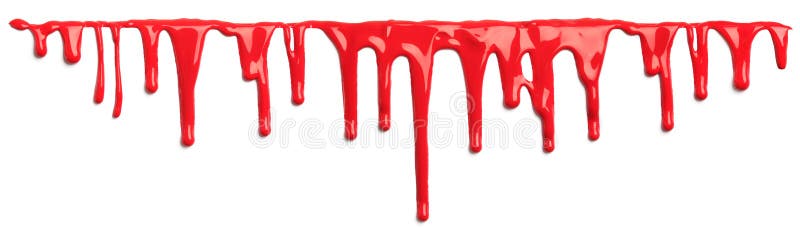 Bloedrood Als Druipende Verf, Geïsoleerd Stock Afbeelding - Image of ...