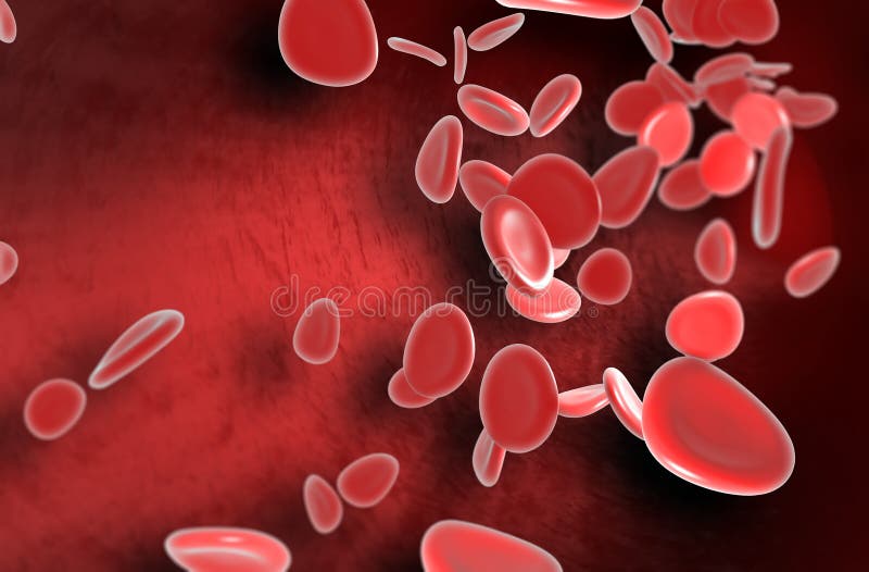 Bloedplaatjes Die Door De Bloedbaan Stromen Stock Illustratie ...