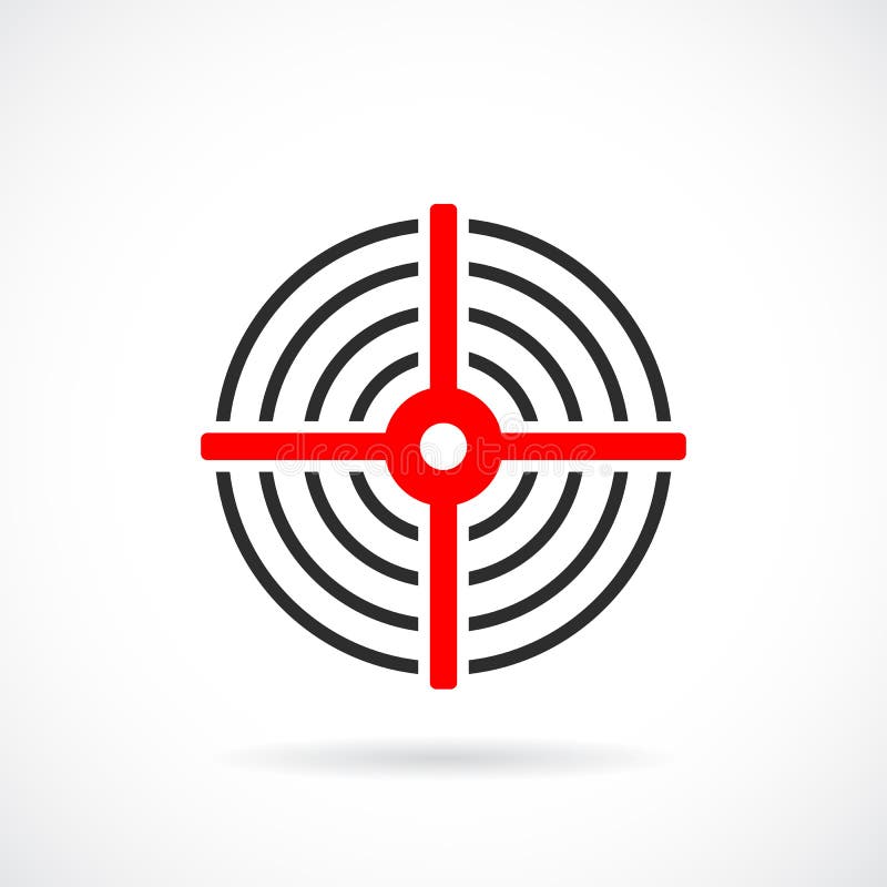 Symbool Van Doelvector-pictogram Vector Illustratie - Illustration of ...