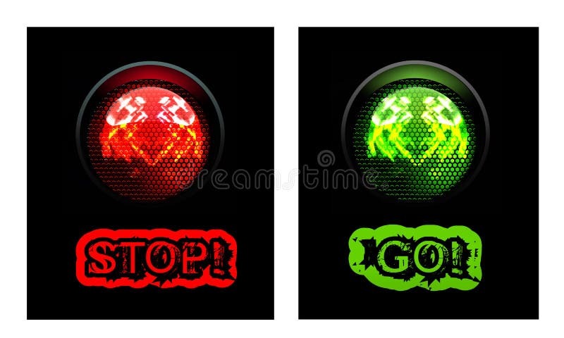 Rood En Groen Verkeerslicht Vector Illustratie - Illustration of ...