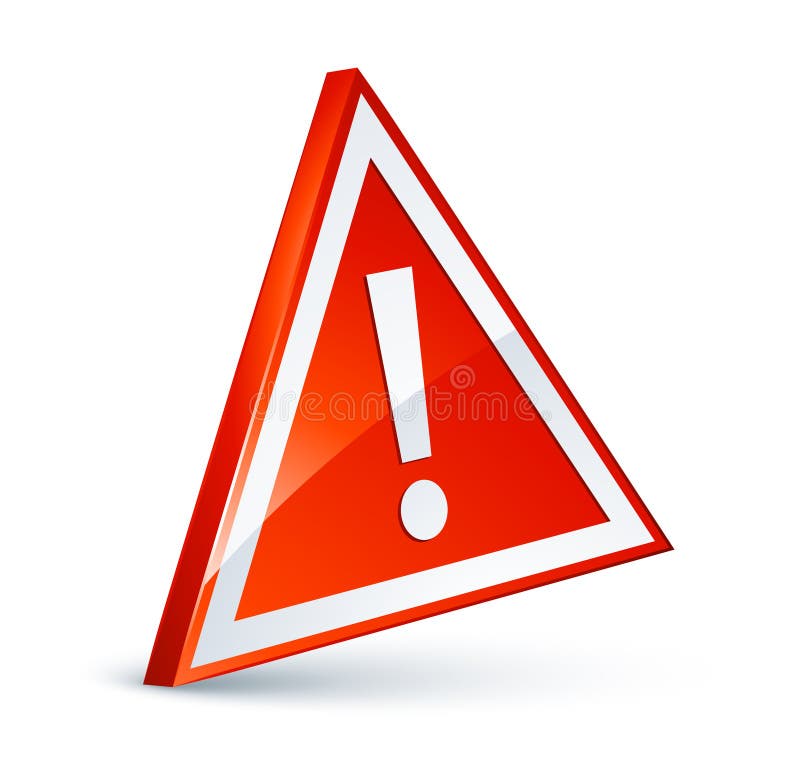 Rood en wit gevaarsteken vector illustratie. Illustration of ontwerp ...