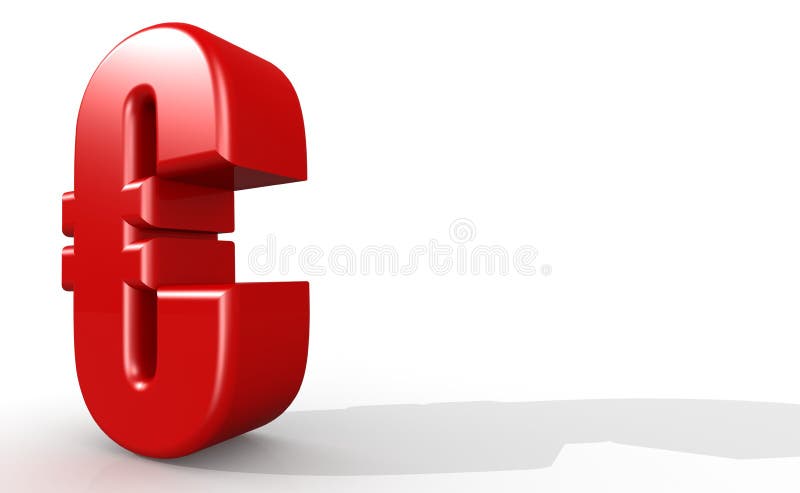 Rood euro teken stock illustratie. Illustration of karakter - 78416944