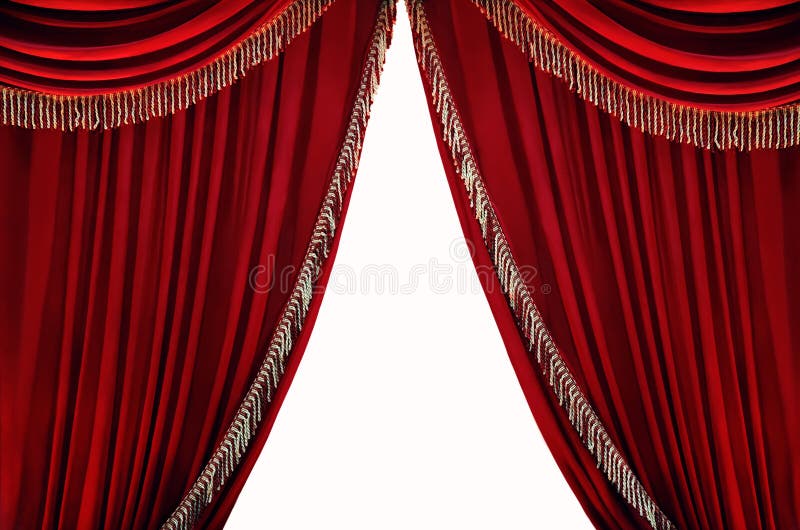 Rood Gordijn stock foto. Image of vermaak, opera, bioskoop - 17572298