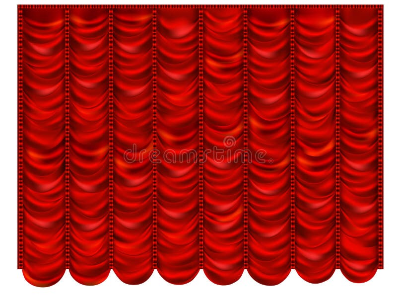 Rood Gordijn in De Franse Stijl Stock Illustratie - Illustration of ...