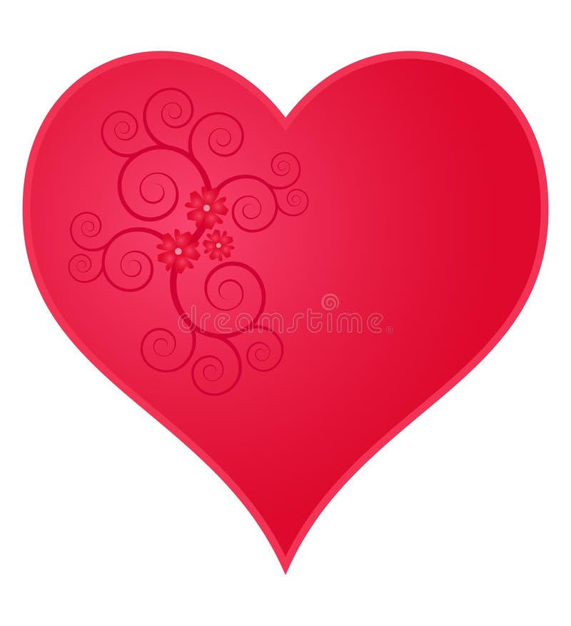 Rood hart vector illustratie. Illustration of valentijn - 12684956