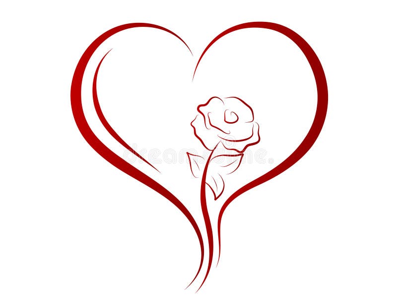 Rood hart vector illustratie. Illustration of samenvatting - 12762771