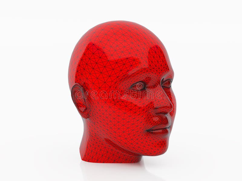 Rood hoofd stock illustratie. Illustration of ogen, pictogram - 4580790