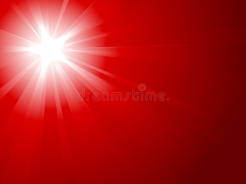 Rood Licht Dat Met Witte Ster is Gebarsten Vector Illustratie ...