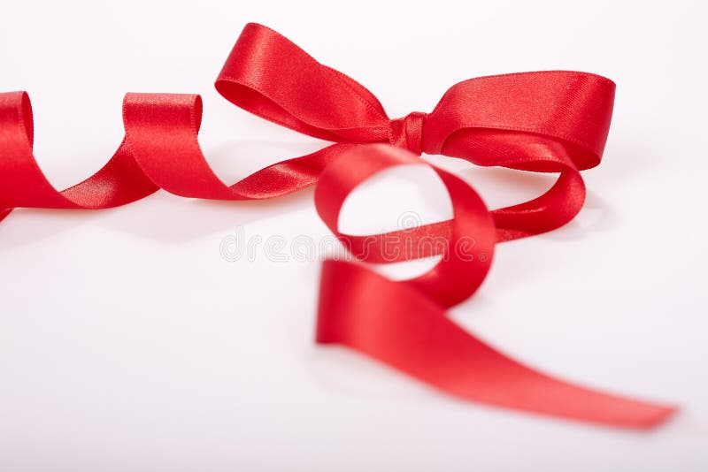 Rood lint stock afbeelding. Image of boog, viering, materiaal - 17013525