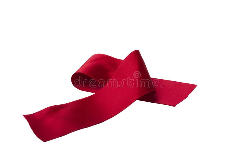 Het Rode Lint Van Het Satijn Stock Foto - Image of broodje, geïsoleerd ...