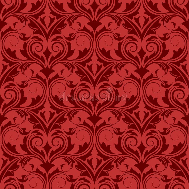 Rood naadloos behang vector illustratie. Illustration of illustratie ...