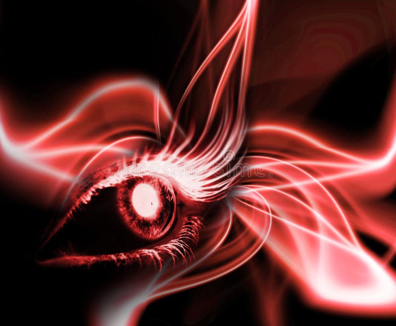 Rood oog stock afbeelding. Image of melkweg, elementen - 9087959