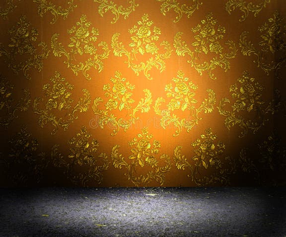 Rood oud behang stock foto. Image of bloemen, goud, behang - 8235480