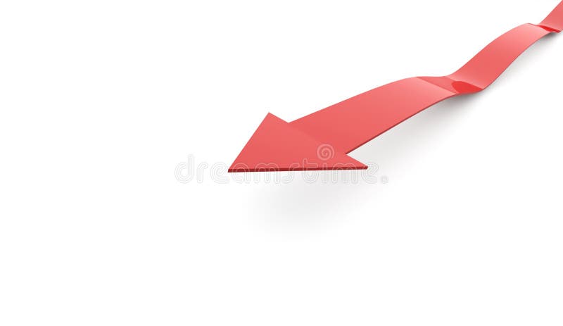 Rood Pijl Bedrijfsconcept Op Wit Stock Illustratie - Illustration of ...