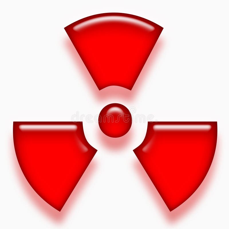 Rood radioactief symbool stock foto. Afbeelding bestaande uit spreading ...