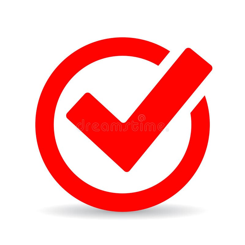 Rood Rond Checkbox Pictogram Vector Illustratie - Illustration of ...