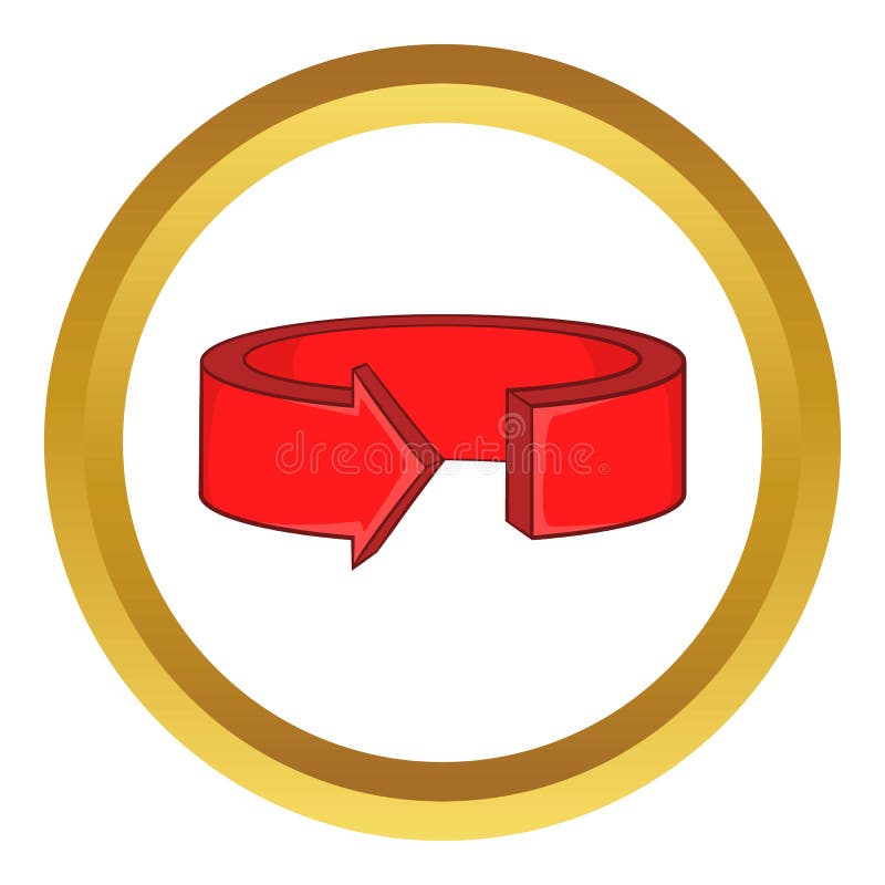 Rood Rond Pijl Vectorpictogram Vector Illustratie - Illustration of ...