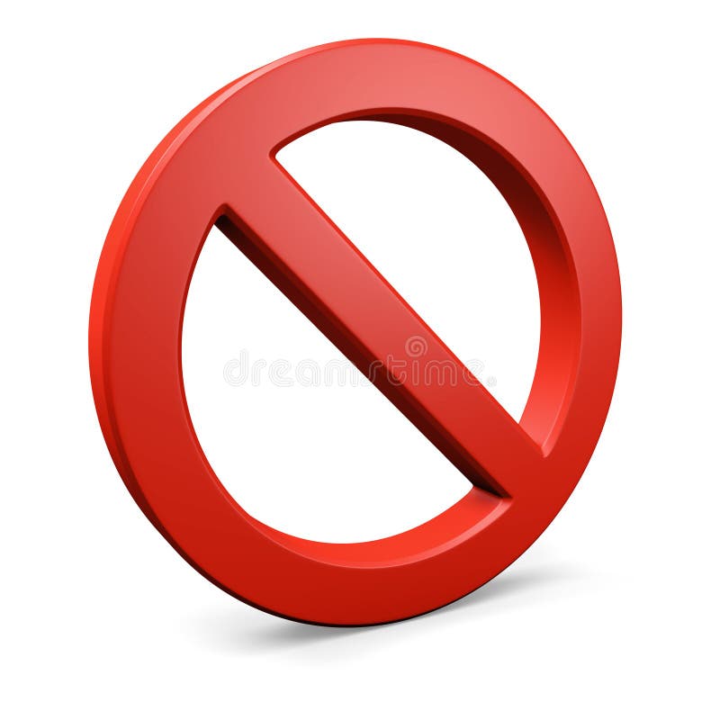 Rood Rond Verboden Symbool 2 Stock Illustratie - Illustration of ...