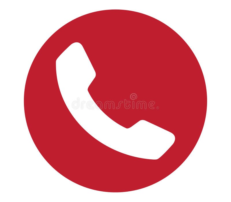 Rood telefoonpictogram stock illustratie. Illustratie bestaande uit ...
