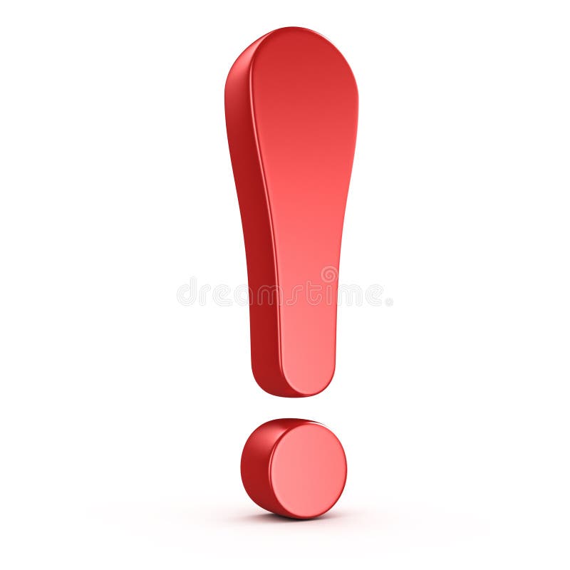Rood uitroepteken stock illustratie. Illustration of begrip - 30517260