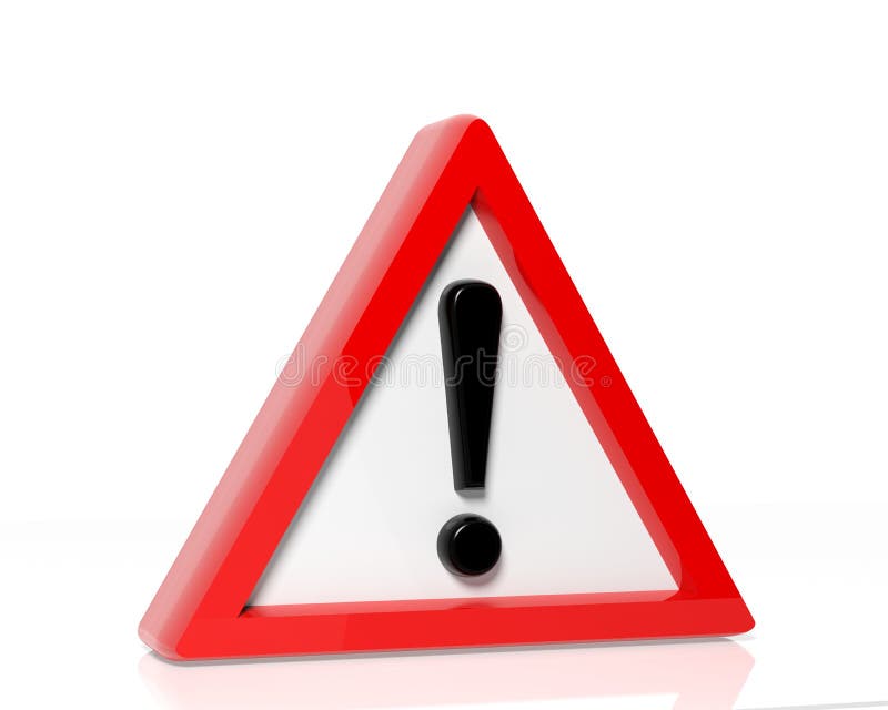 Rood uitroepteken stock illustratie. Illustration of fout - 35508215