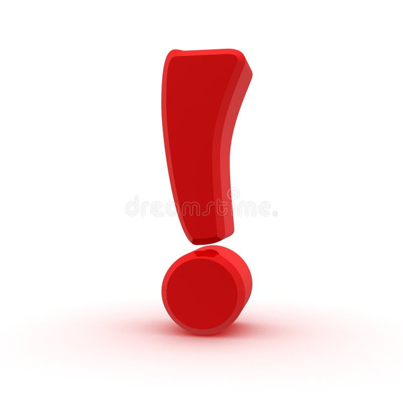 Rood uitroepteken stock illustratie. Illustration of knipsel - 7066786