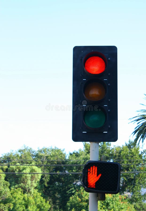 Verkeerslicht Die Door Amerikaanse Standaarddieverordeningen Verblijven ...