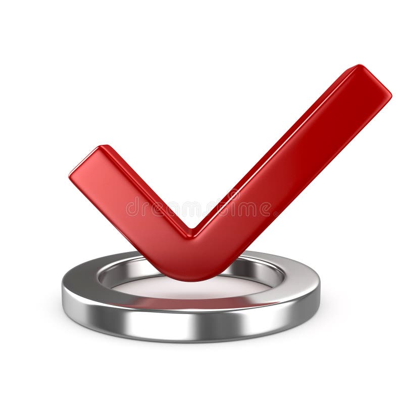 Rood Vinkje stock illustratie. Illustration of vragenlijst - 37035719