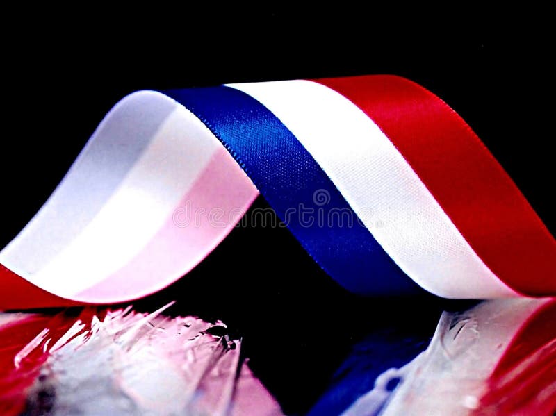 Rood, Wit en Blauw Lint stock foto. Image of materiaal - 234004